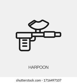 Harpoon Icon Vector Linear Style Sign Stock Vector (Royalty Free ...