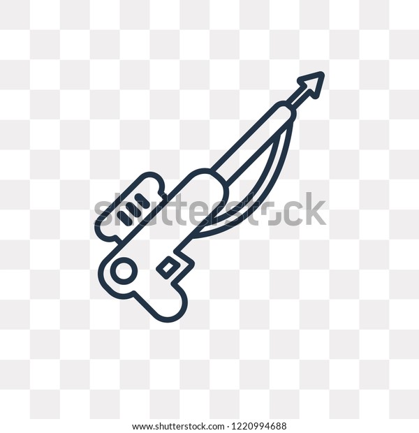Harpoon Vector Outline Icon Isolated On Stock Vector (Royalty Free ...