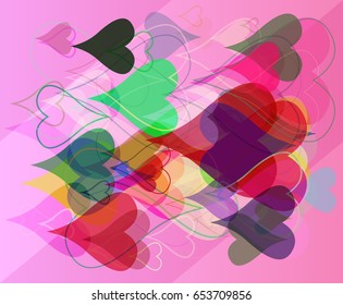 Hart Icon Background Stock Vector (Royalty Free) 653709856 | Shutterstock
