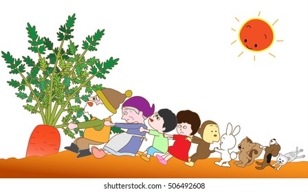 Harvest Carrots Stock Vector (Royalty Free) 506492608 | Shutterstock