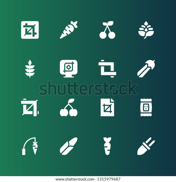 Harvest Icon Set Collection 16 Filled Stock Vector (Royalty Free ...