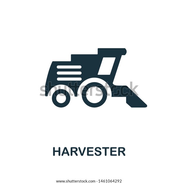 Harvester Vector Icon Illustration Creative Sign Stock Vector (Royalty ...