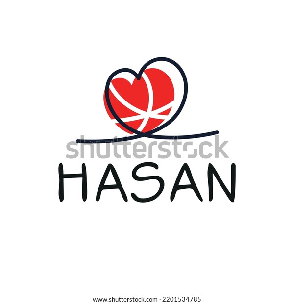 Hasan Calligraphy Name Vector Illustration Stock Vector (Royalty Free ...