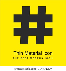 Hash Bright Yellow Material Minimal Icon Stock Vector (Royalty Free ...