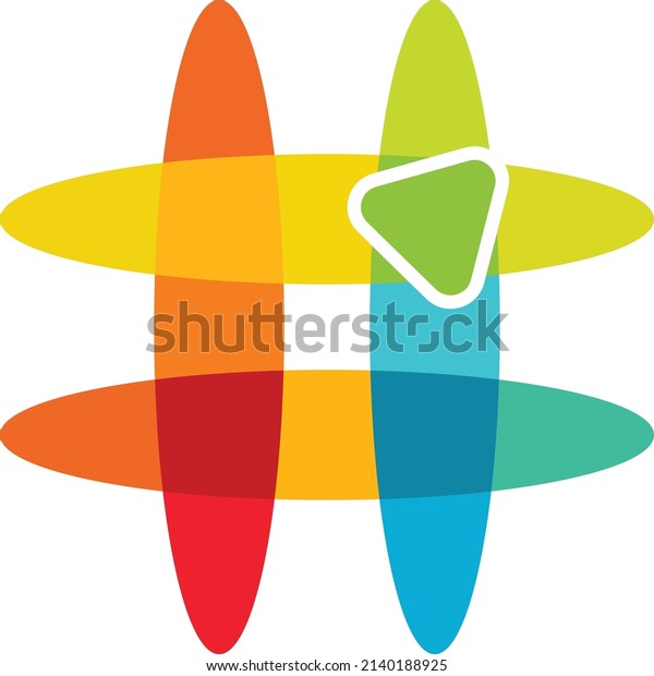 Hash Sign Full Color Concept: เวกเตอร์สต็อก (ปลอดค่าลิขสิทธิ์ ...