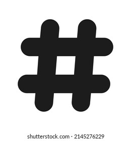Hash Tag Icon On White Background Stock Vector (Royalty Free ...