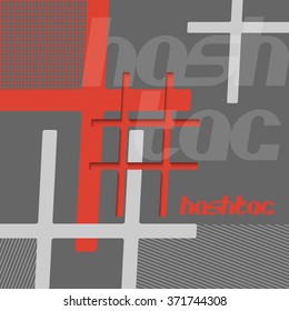 Hash Tag Symbol Geometric Background Vector Stock Vector (Royalty Free ...