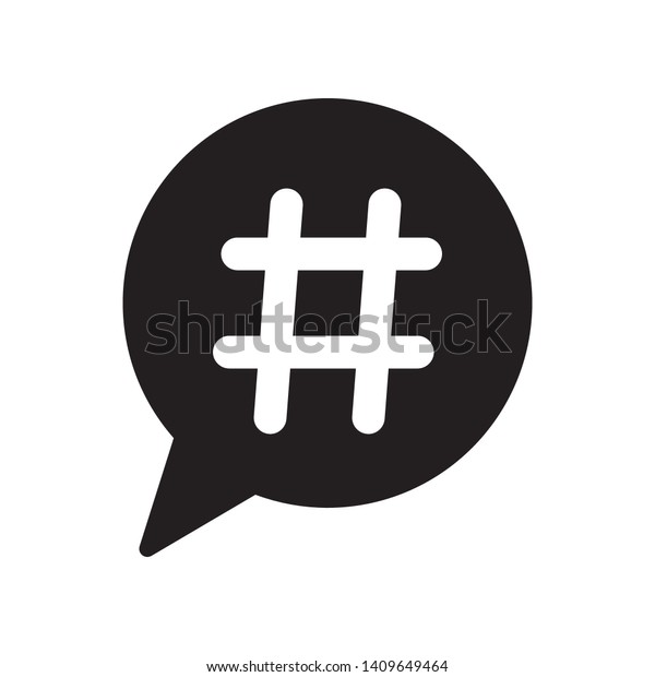 Hashtag Icon Trendy Flat Style Design Stock Vector (Royalty Free ...
