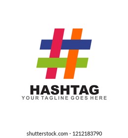 Hashtag Logo Design Template Stock Vector (Royalty Free) 1212183790 | Shutterstock