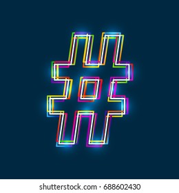 226 Hashtag On Gradient Color Background Icon Images, Stock Photos ...