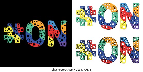 Hashtag On Set Multicolor Bright Funny Stock Vector (Royalty Free ...