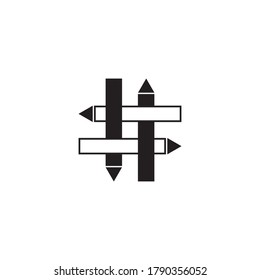 Hashtag Symbol Cross Plus Logo Icon Stock Vector (Royalty Free ...
