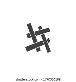 Hashtag Symbol Cross Plus Logo Icon Stock Vector (Royalty Free ...