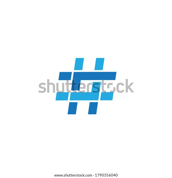 Hashtag Symbol Cross Plus Logo Icon Stock Vector (Royalty Free ...