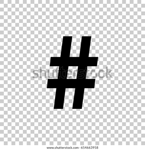 Hashtag Symbol Isolated On Transparent Background Stock Vector (Royalty ...