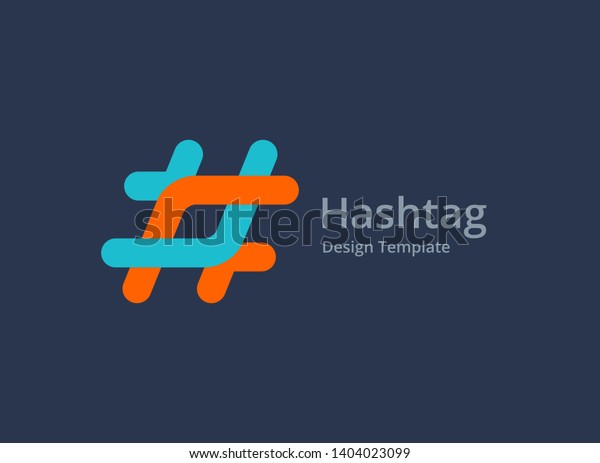 Hashtag Symbol Logo Icon Design Template Stock Vector (Royalty Free ...