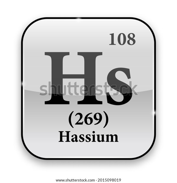 Hassium Symbolchemical Element Periodic Table On Stock Vector (Royalty ...