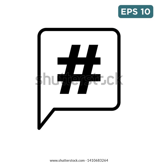 Hastag Icon Vector Design Template Stock Vector (Royalty Free ...