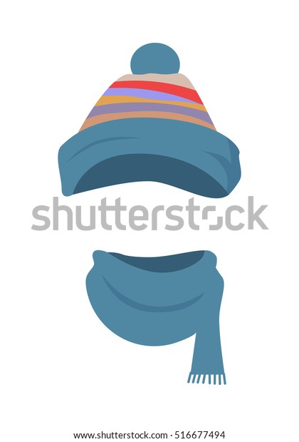 Hat Colourful Striped Headwear Triangle Shape Stock Vector (Royalty ...