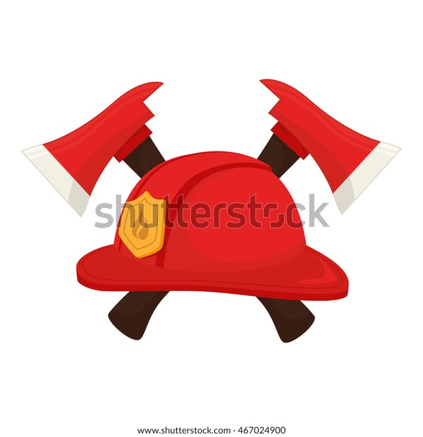 Hat Fireman Fire Department Cap Equipment Stock Vector (Royalty Free ...