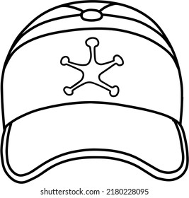 Hat Line Vector Illustration Isolated On Stock Vector (Royalty Free ...