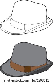 Hat Vector Drawing Out Line Art: เวกเตอร์สต็อก (ปลอดค่าลิขสิทธิ์ ...