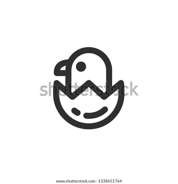 Hatch Icon Chick Hatching Logo Spring: เวกเตอร์สต็อก (ปลอดค่าลิขสิทธิ์ ...