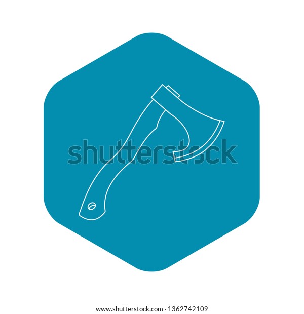 Hatchet Icon Outline Illustration Hatchet Vector Stock Vector (Royalty ...