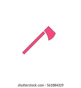 Hatchet Pink Vector Icon Black Contour Stock Vector (Royalty Free ...