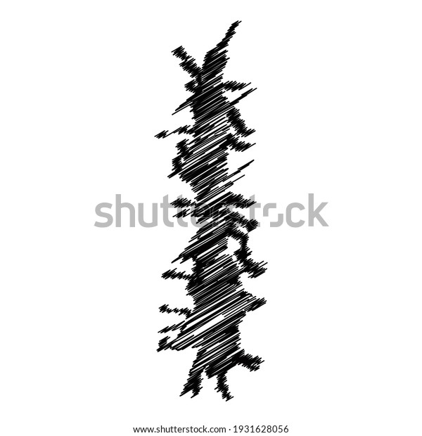 Hatching Style Decorative Letter Art Font Stock Vector (Royalty Free ...