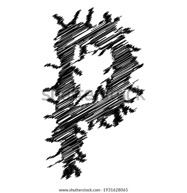 Hatching Style Decorative Letter Art Font Stock Vector (Royalty Free ...