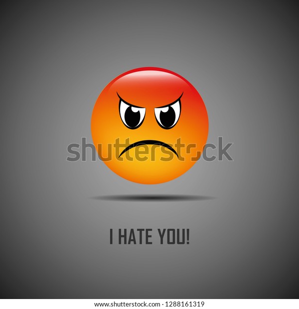 Hate You Bad Emoji Vector Illustration Stock Vector (Royalty Free ...