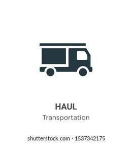 Haul Vector Icon On White Background Stock Vector (Royalty Free ...