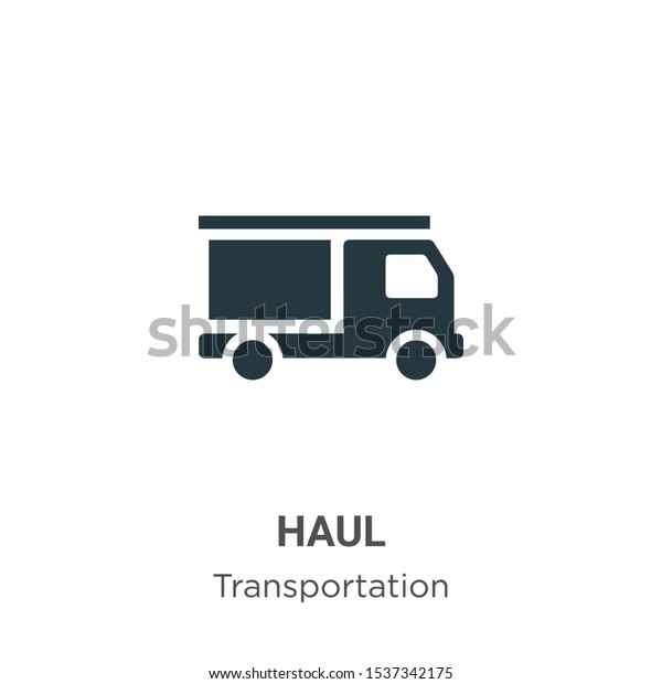 Haul Vector Icon On White Background Stock Vector (Royalty Free ...