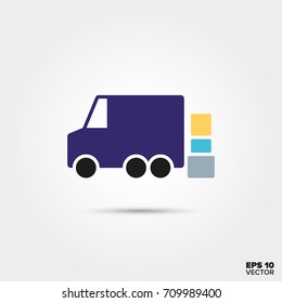 Hauling Truck Boxes Vector Icon Stock Vector (Royalty Free) 709989400 ...