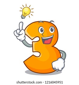 Silent Number Three Isolated On Mascot Stock Vector (Royalty Free ...