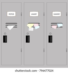 Have Love Letter School Locker Vector Stock Vector (Royalty Free ...