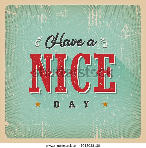Have Nice Day Card Illustration Vintage Stock Vector (Royalty Free ...