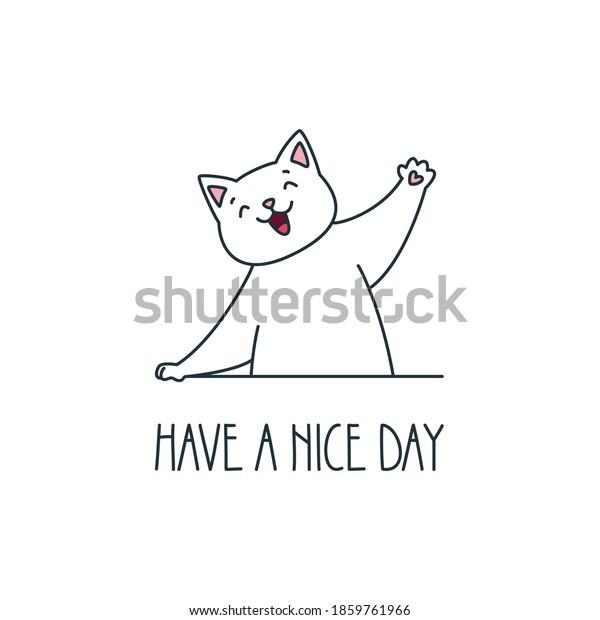 Have Nice Day Cute Illustration Happy Stock Vector (Royalty Free ...