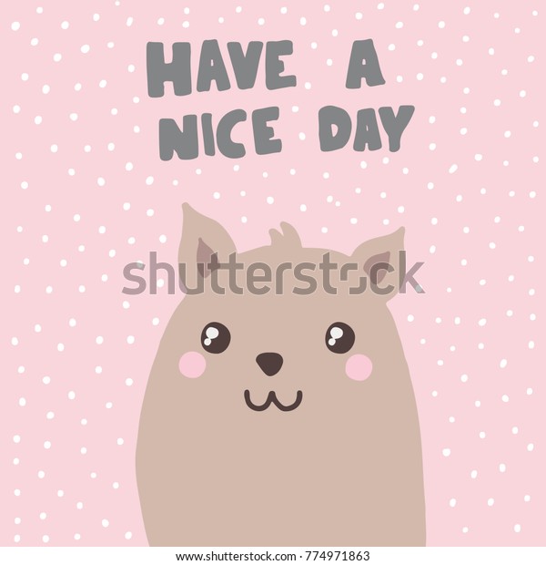 Have Nice Day Cute Illustration Card Stock Vector (Royalty Free ...