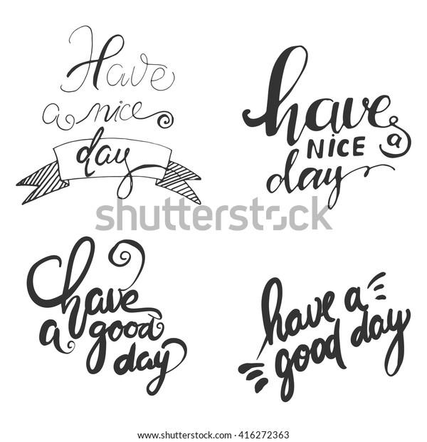 Have Nice Day Greeting Card Have Stock Vector (Royalty Free) 416272363 ...