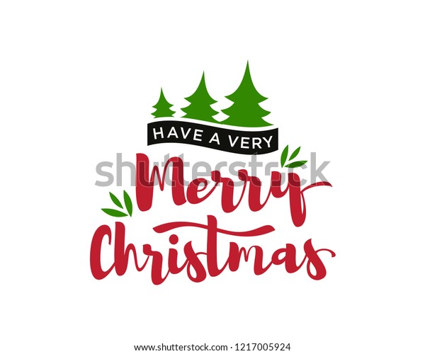 Have Very Merry Christmas Vector Text Stock Vector (Royalty Free ...