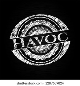 Havoc Chalkboard Emblem Stock Vector (Royalty Free) 1287689824 ...