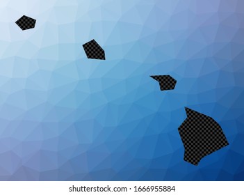 Hawaii Geometric Map Stencil Shape Hawaii Stock Vector (Royalty Free ...