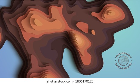 Hawaii Map Abstract Green Gradient Relief Stock Vector (Royalty Free ...