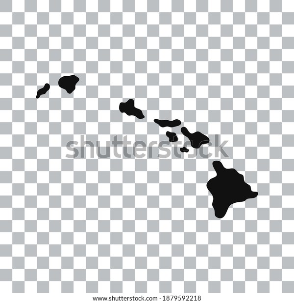 Hawaii Map Isolated On Transparent Background Stock Vector (Royalty ...