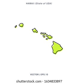 Hawaii Map Vector Design Template Stock Vector (Royalty Free ...