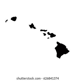Hawaii Map Vector Illustration Stock Vector (Royalty Free) 626841374 ...