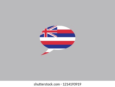 Hawaii Speech Bubble Language Symbol National Stock Vector (Royalty ...