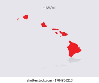 Hawaii State Map Outline Isolated Infographics Stock Vector (Royalty ...